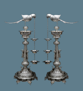 Silver Lamp For Pooja - Silver Palace