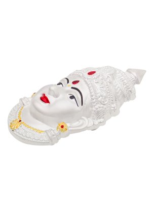 925 Pure Silver Enamel Amman Face For Pooja Purpose - Silver Palace