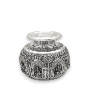 925 Oxidised Silver Handmade Kudam For Pooja And Multi-purpose - Silver ...