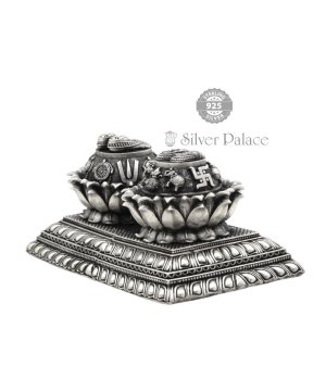 92.5 Oxidised Silver Perumal Patham For Pooja Purpose - Silver Palace