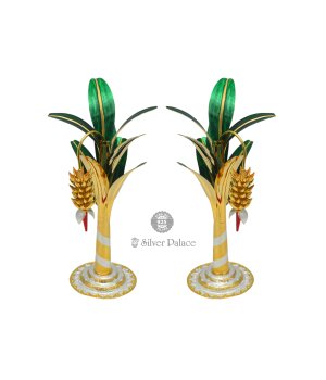 925 Pure Silver Gold Polish Banana Tree For All Auspicious Ocassions ...