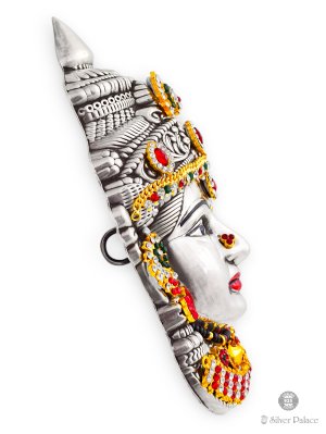 925 Sterling Silver Amman Face With Color Full Enamel And Stones ...