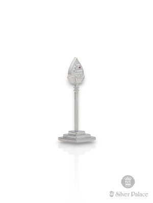 925 Sterling Silver Ohm And Pattai Design Vel Idol For Pooja Purpose ...