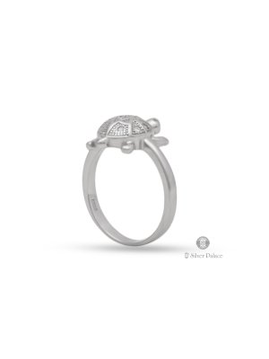 925 Sterling Silver Tortoise Motif Ring For Women Hans Collection ...