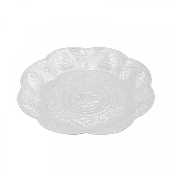 Gold Polished Floral Necklace In Pure Silver For Frames - Silver Palace