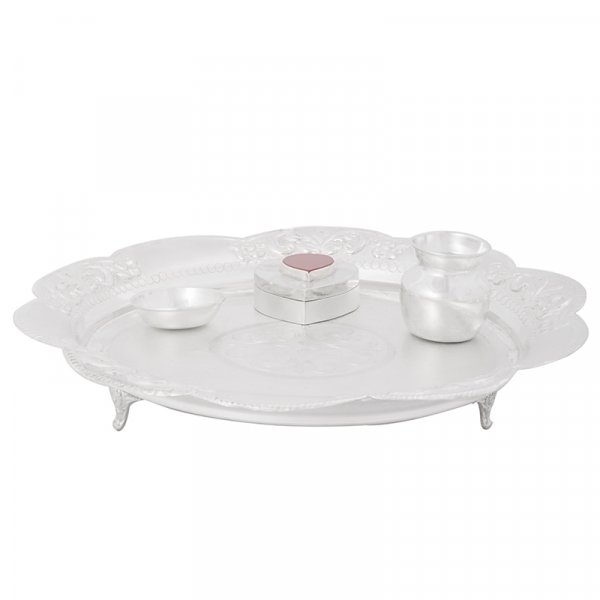 925 Pure Silver Lord Murugan Green Stone Silver Vel - Silver Palace