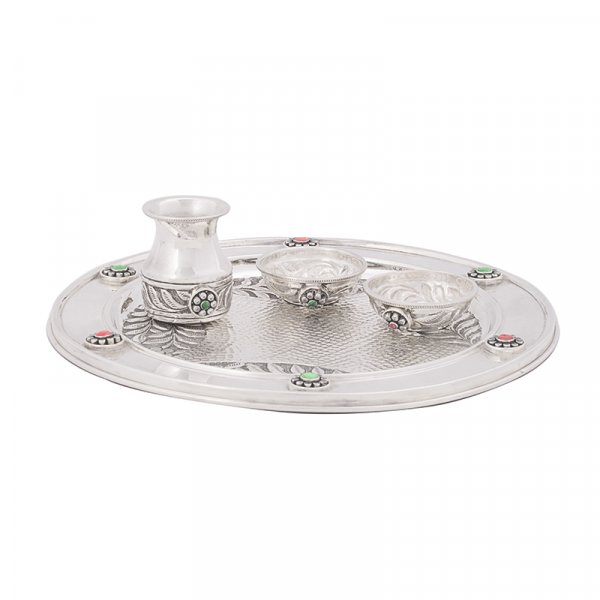 925 Sterling Silver Jasmine Flowers For Pooja Decorations - Silver Palace