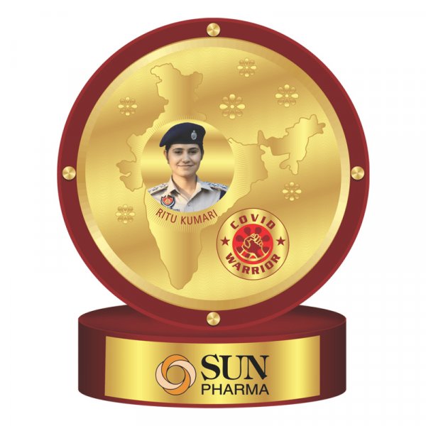 24K GOLD PLATED MDF TROPHY POWERGRID