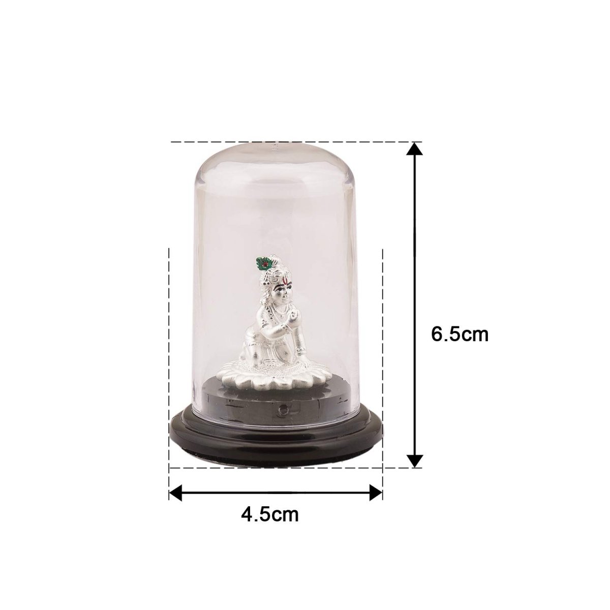 999 Pure Silver Crawling Krishna Idol For Car Dashboard - Silver Palace