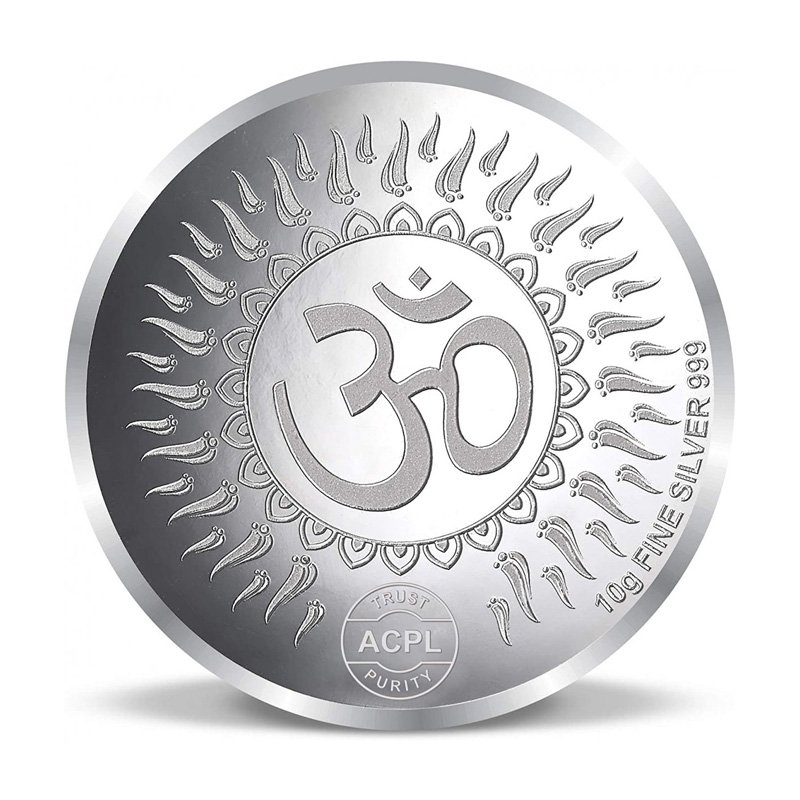 Pure Silver Coin Lord Hanuman 10 Gm - Silver Palace