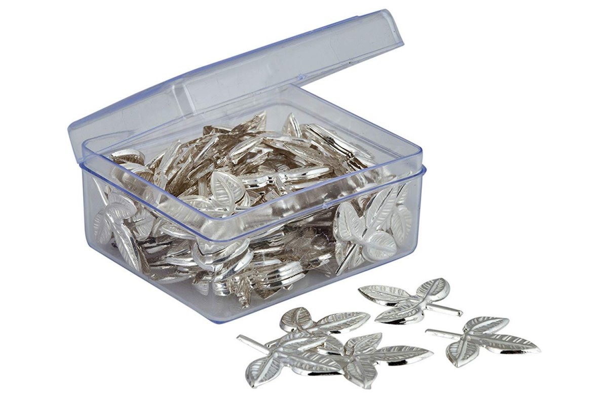 9.2 Silver Shiva Asthothram Bilva Pathram Leaves - Silver Palace