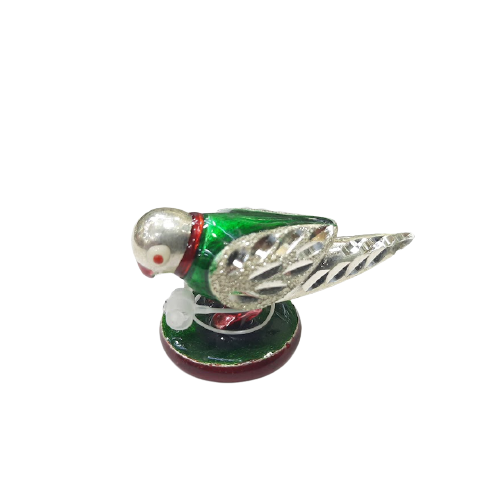 925 Silver Parrot Idol For Gift - Silver Palace