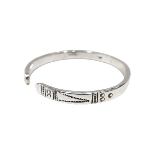 925 Oxidised Silver Bhava Collection Badaga Cuff For Men - Silver Palace