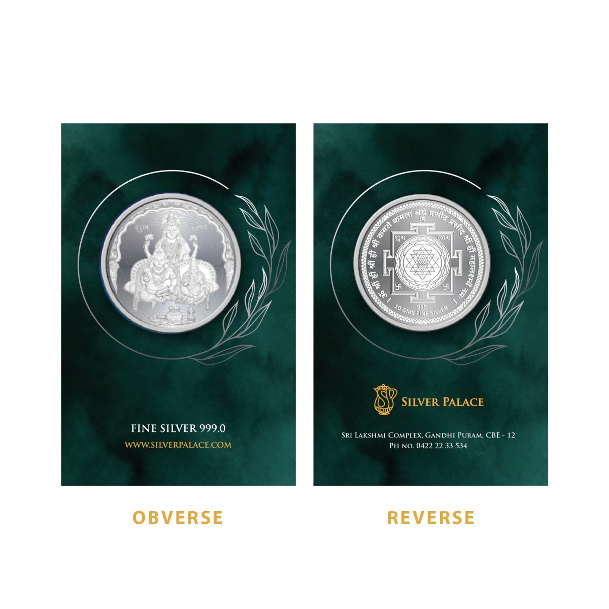 Silver Coin Purity 999 Lakshmi Kuber Coin - Silver Palace