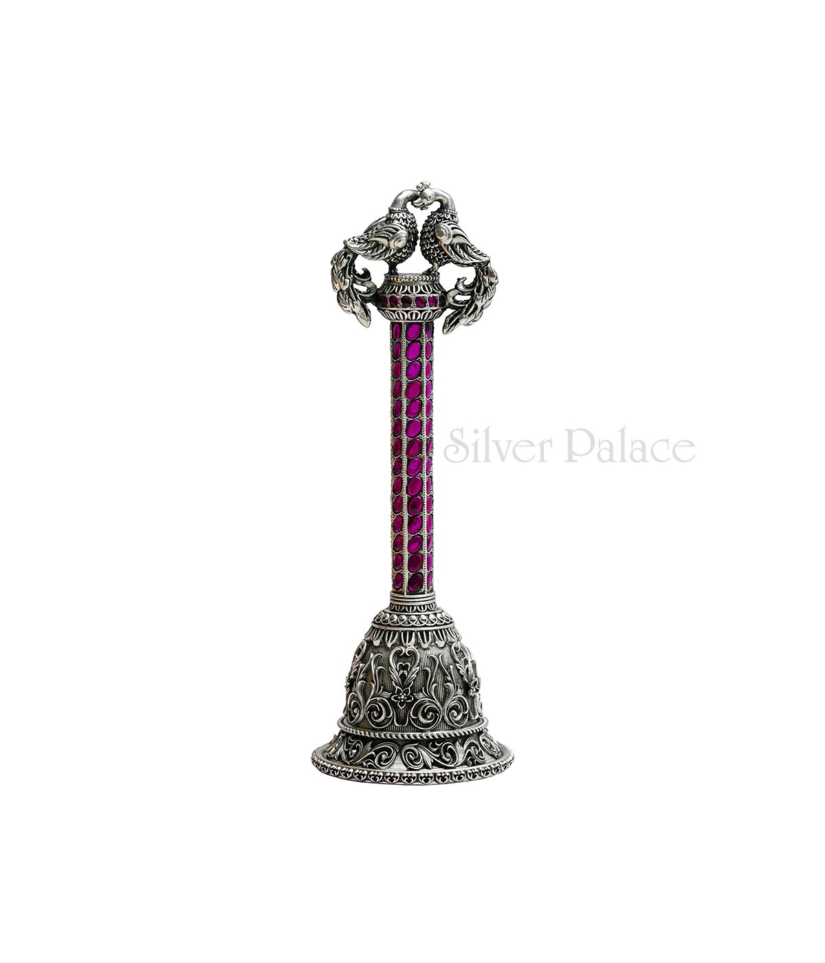 92.5 Silver Oxidised Bird Bell - Silver Palace