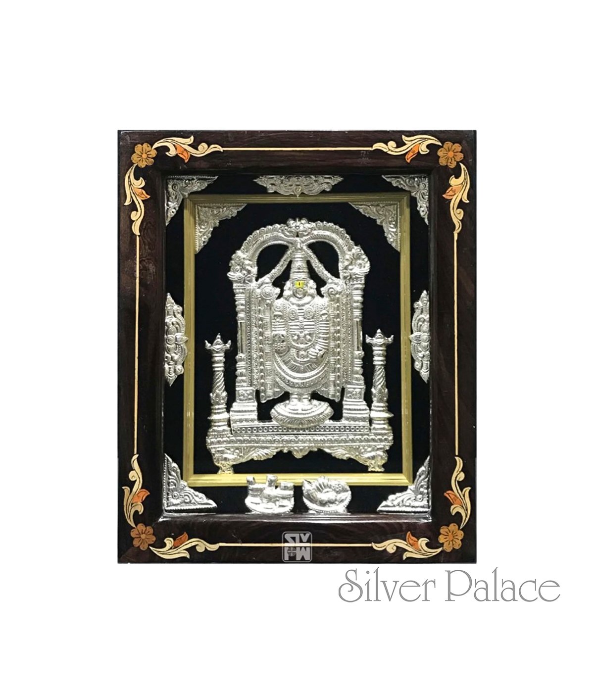 Tripati Balaji Silver Artwork Photo Frame 40 G - Silver Palace