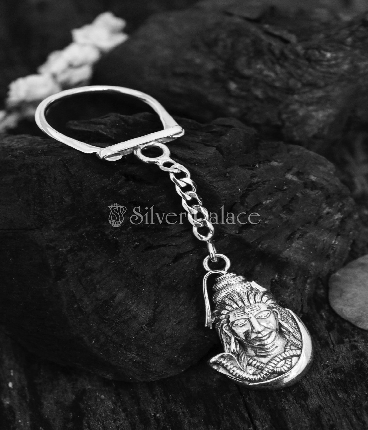 Silver Sai Baba Keychain - Silver Palace