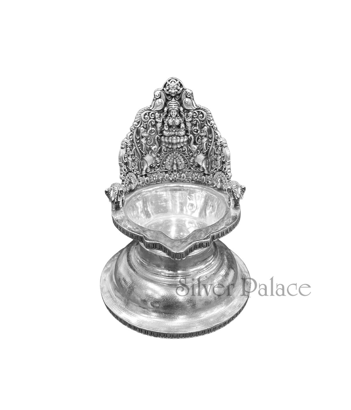 92.5 Oxidised Silver Lc Lakshmi Deepam For Pooja - Silver Palace