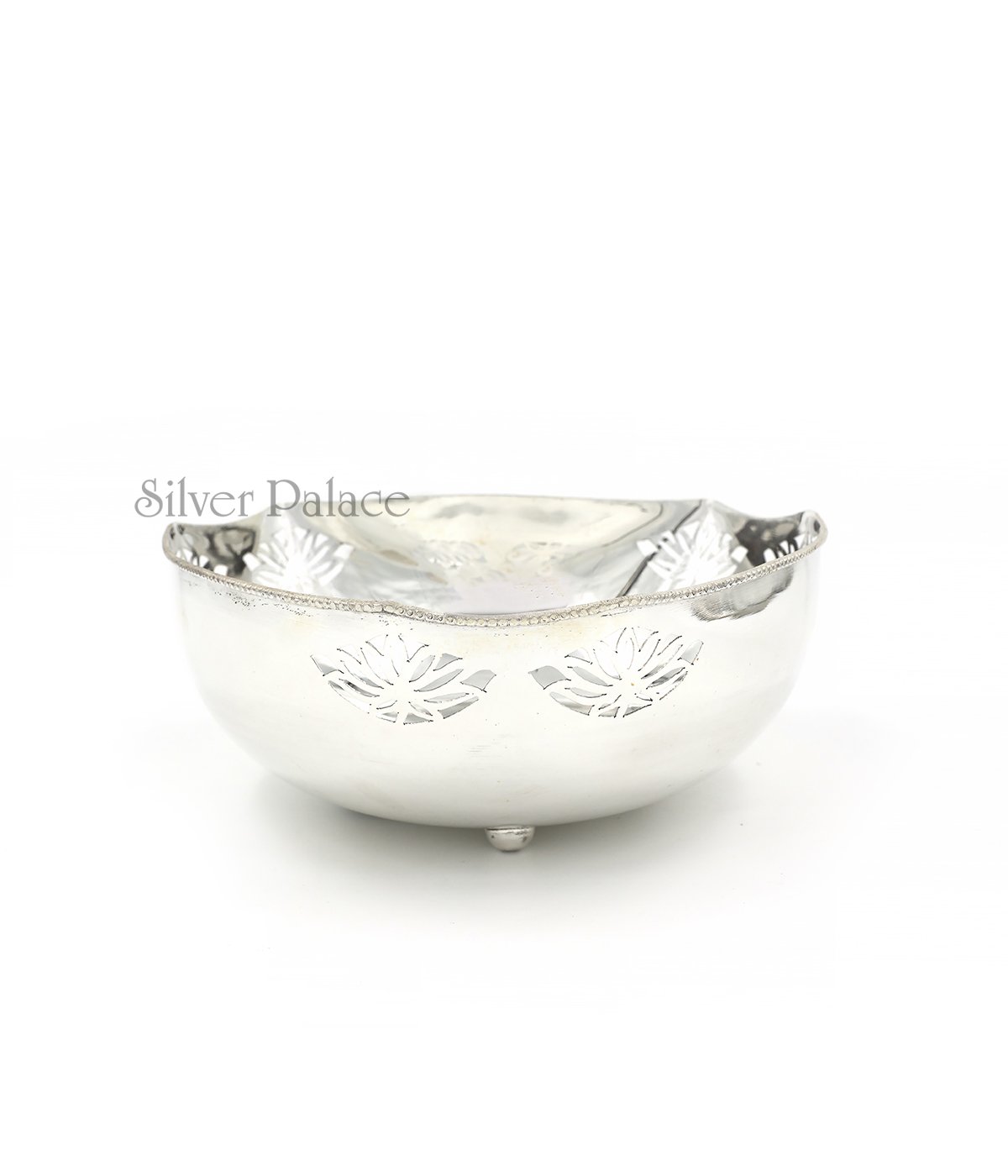 92.5 Pure Silver Hollow Floral Design Basket - Silver Palace