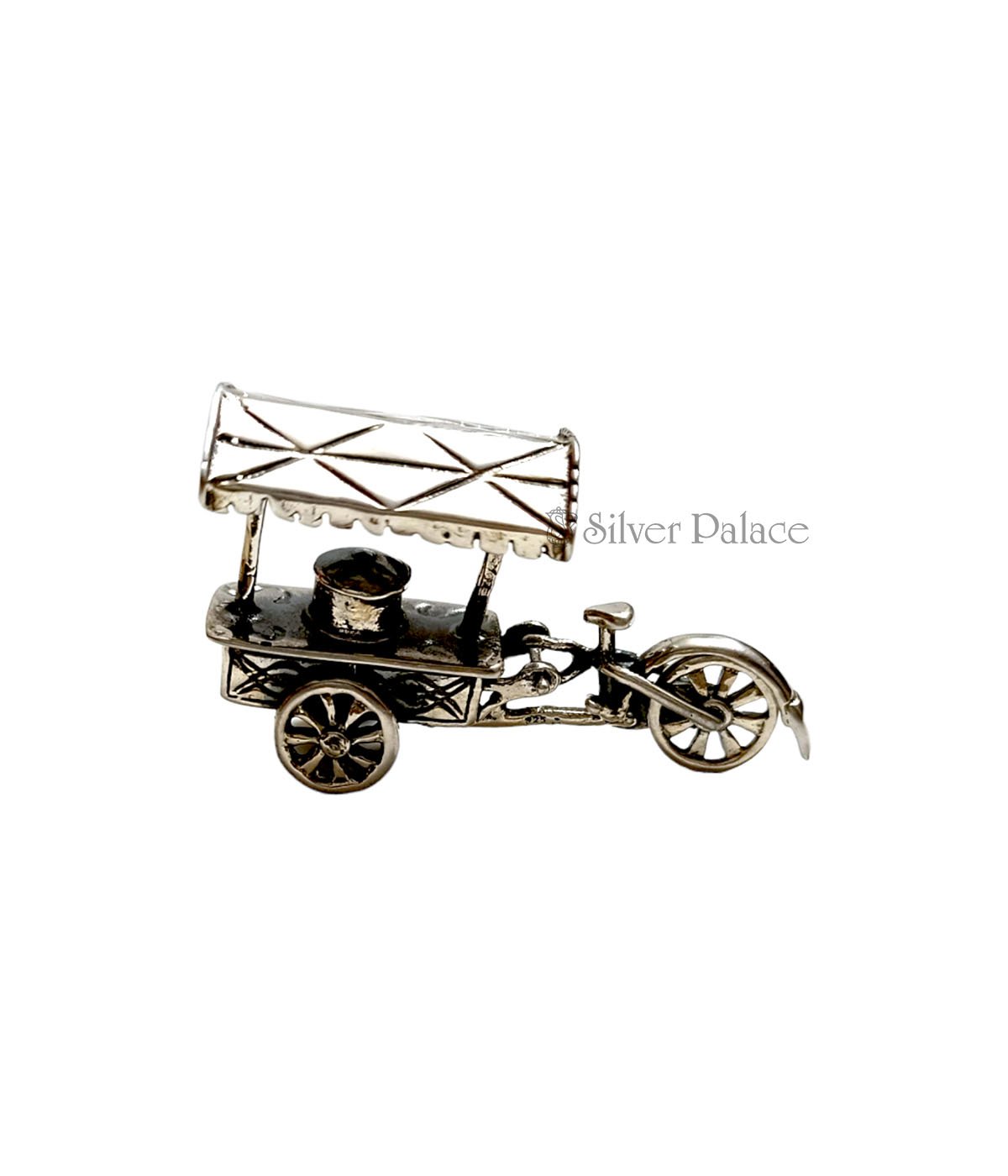 Sterling Silver Miniature Rickshaw Gift - Silver Palace