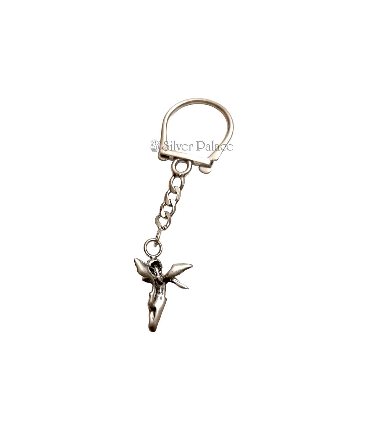 925 Pure Sterling Silver Fairy Antic Keychain For Men - Silver Palace