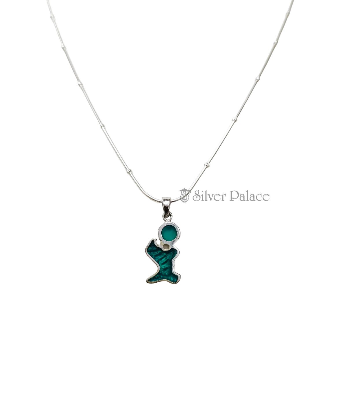 Silver Aara Collections Puppy With Ball Pendant For Kids - Silver Palace