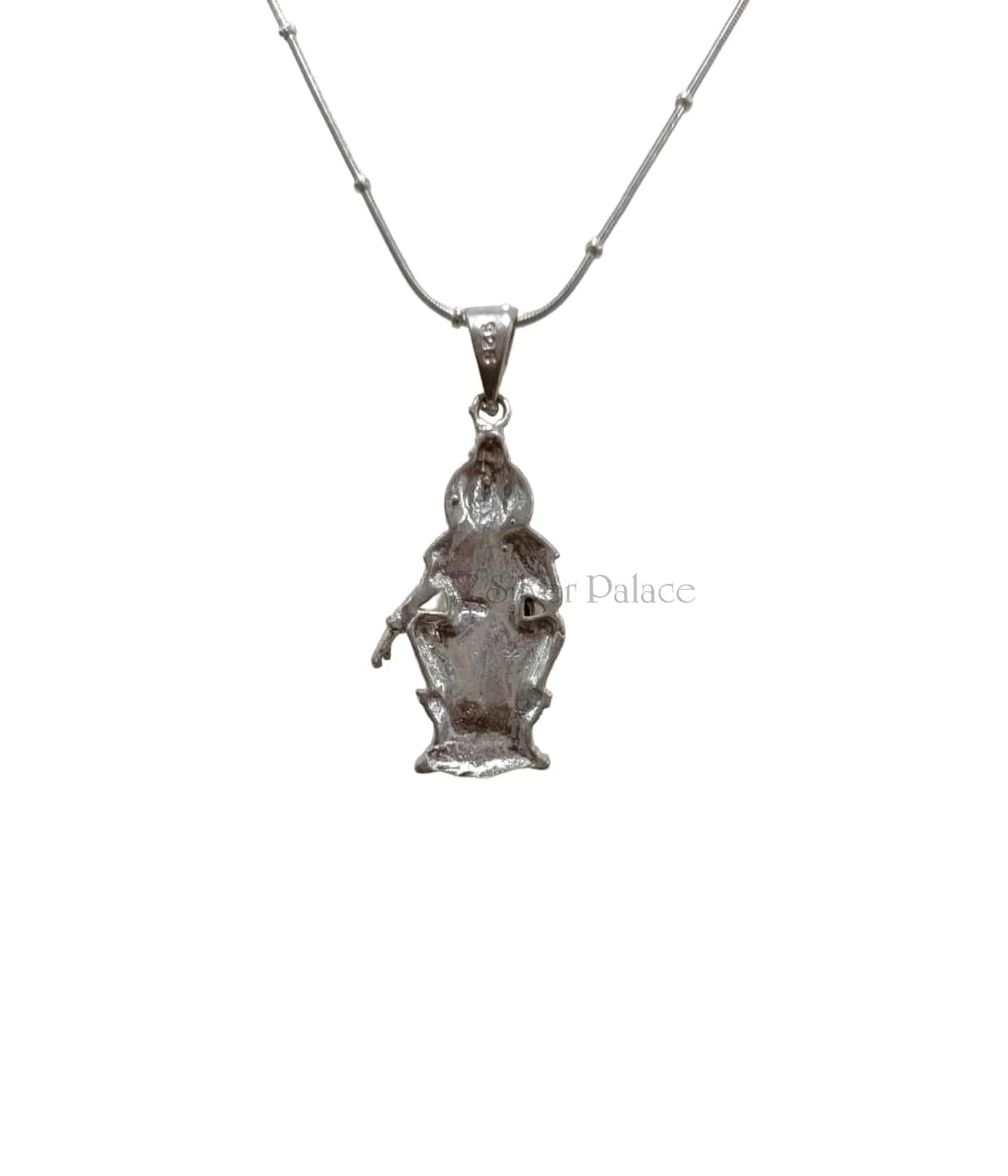 Sterling Silver Swami Ayyappa Pendant - Silver Palace