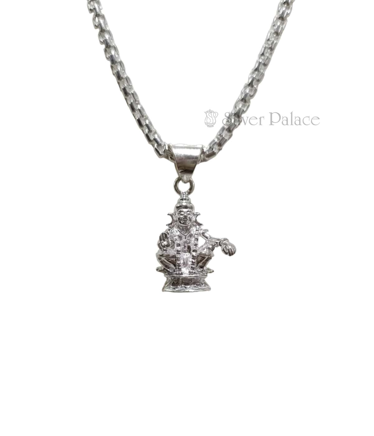 Sterling Silver Lord Ayyappa Pendant - Silver Palace