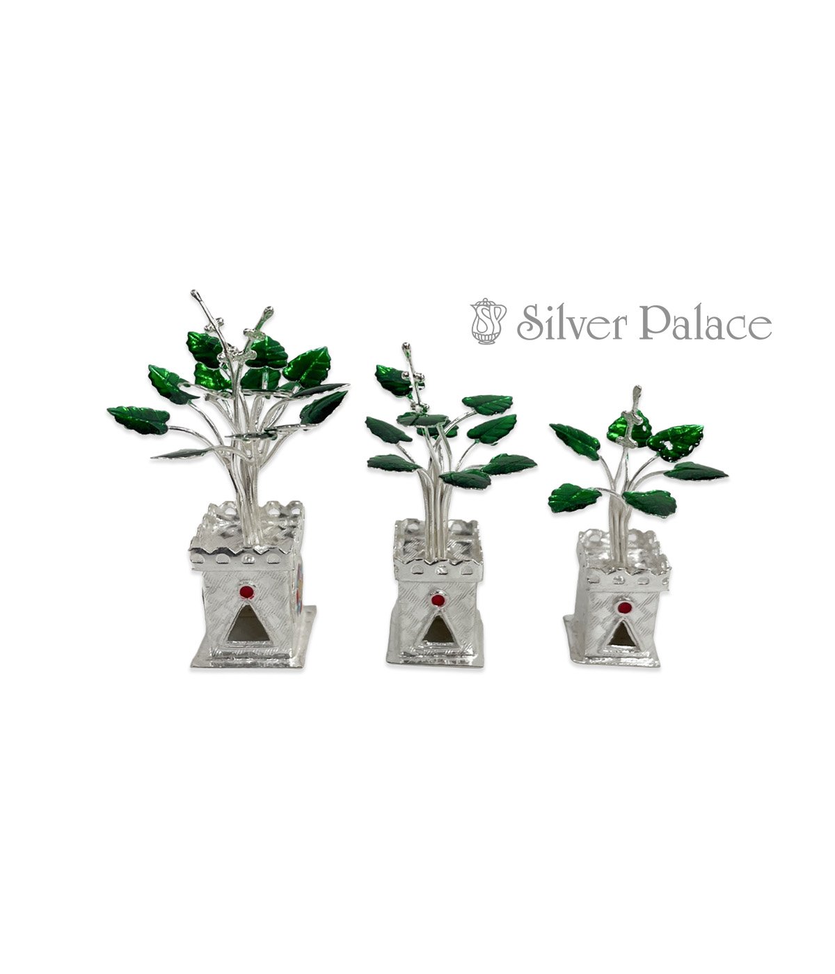 925 Pure Silver Tulsi Plant Pooja Decorative - Silver Palace