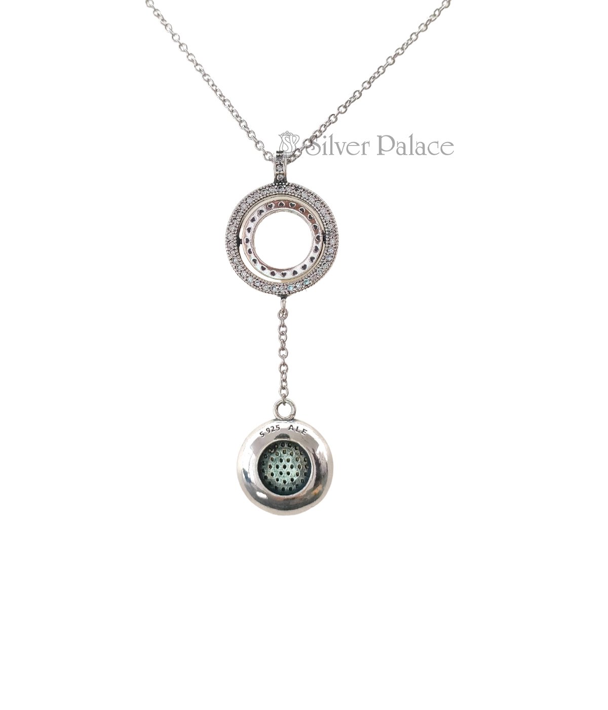 Sterling Silver Pandora Stone Studed Pendant - Silver Palace