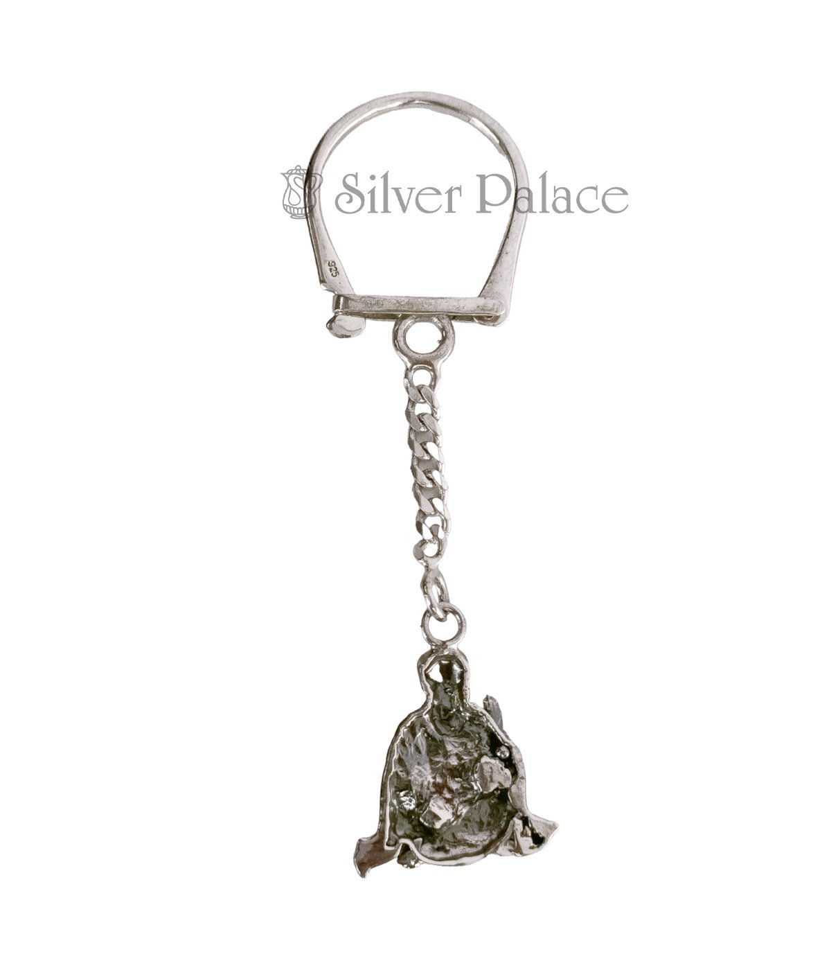Oxidised Silver Guru Nanak Dev Ji Statue Keychain - Silver Palace