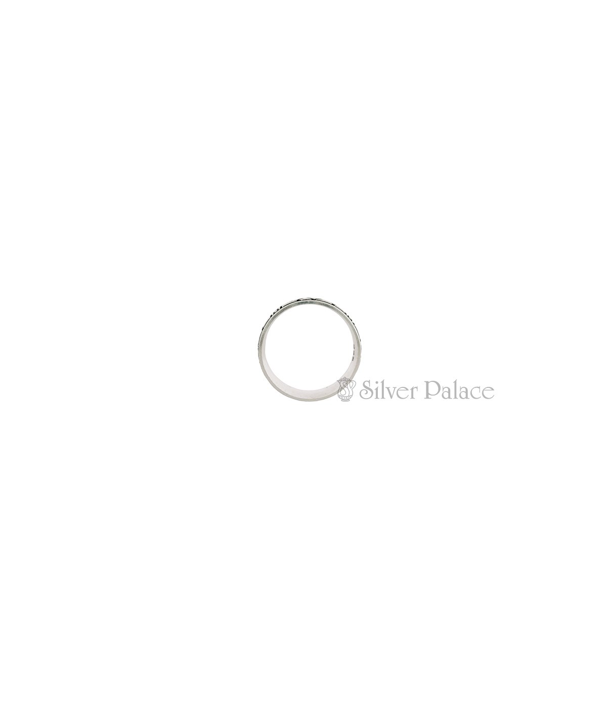 Silver Maan Collection Fancy Line Design Ring For Men - Silver Palace