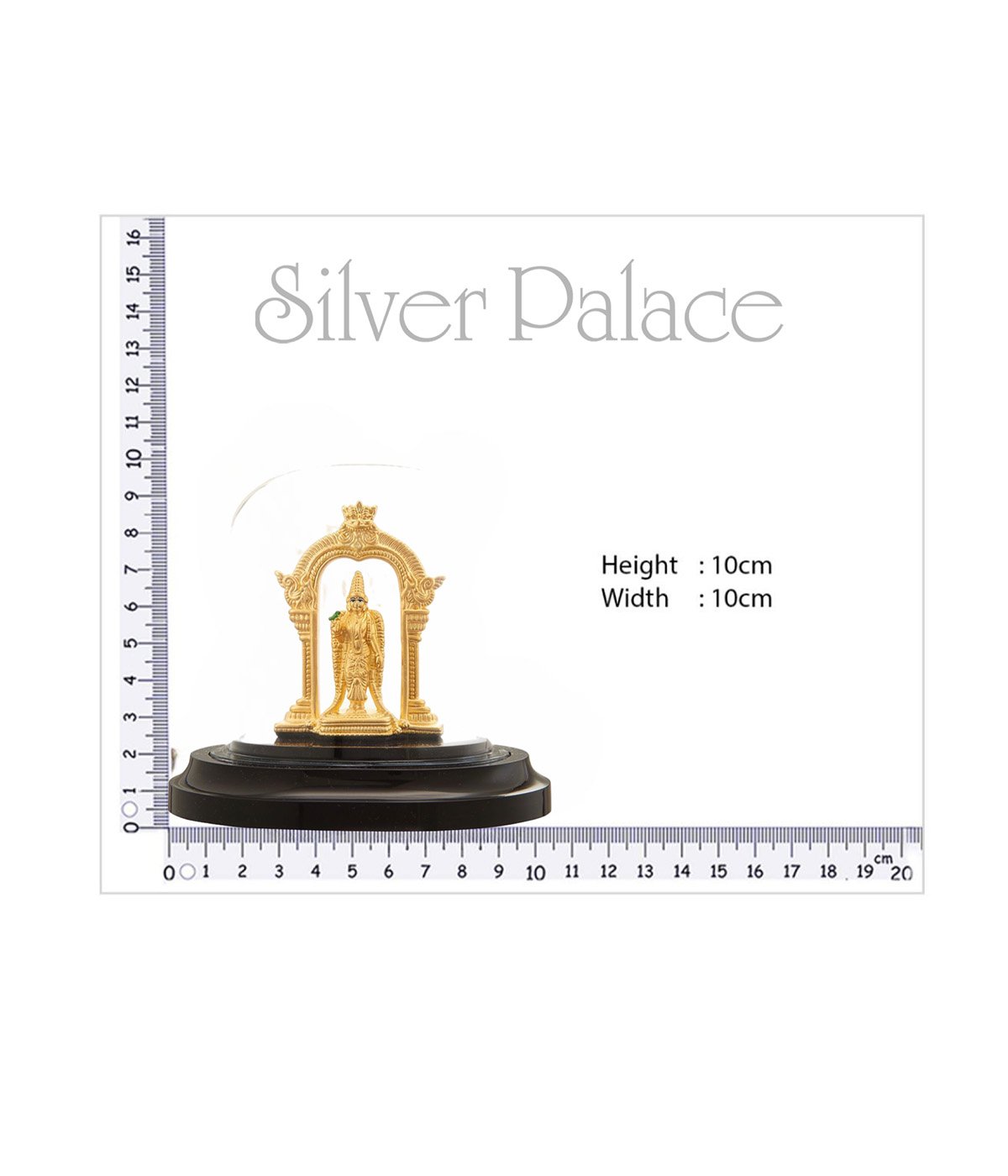 Gold Polish Shree Meenakshi Amman Silver Idol - Silver Palace