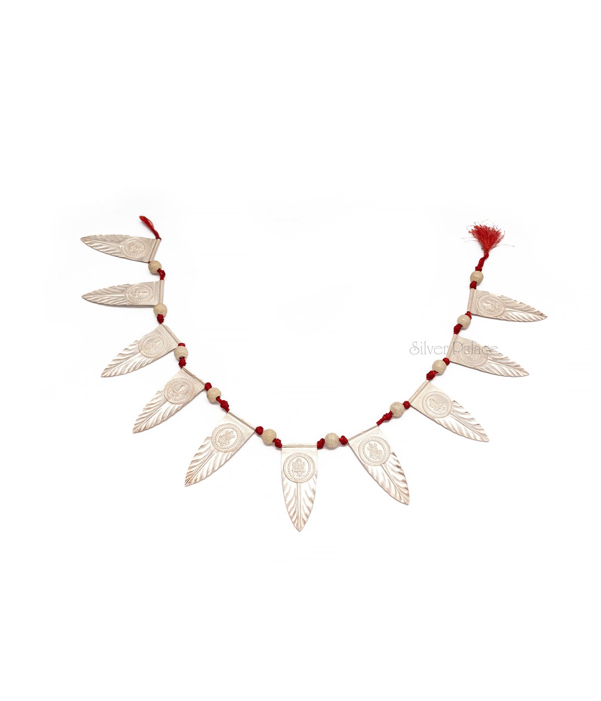 Silver Mango Leaf Toranam For Door Entrance Pooja Decoration - Silver ...