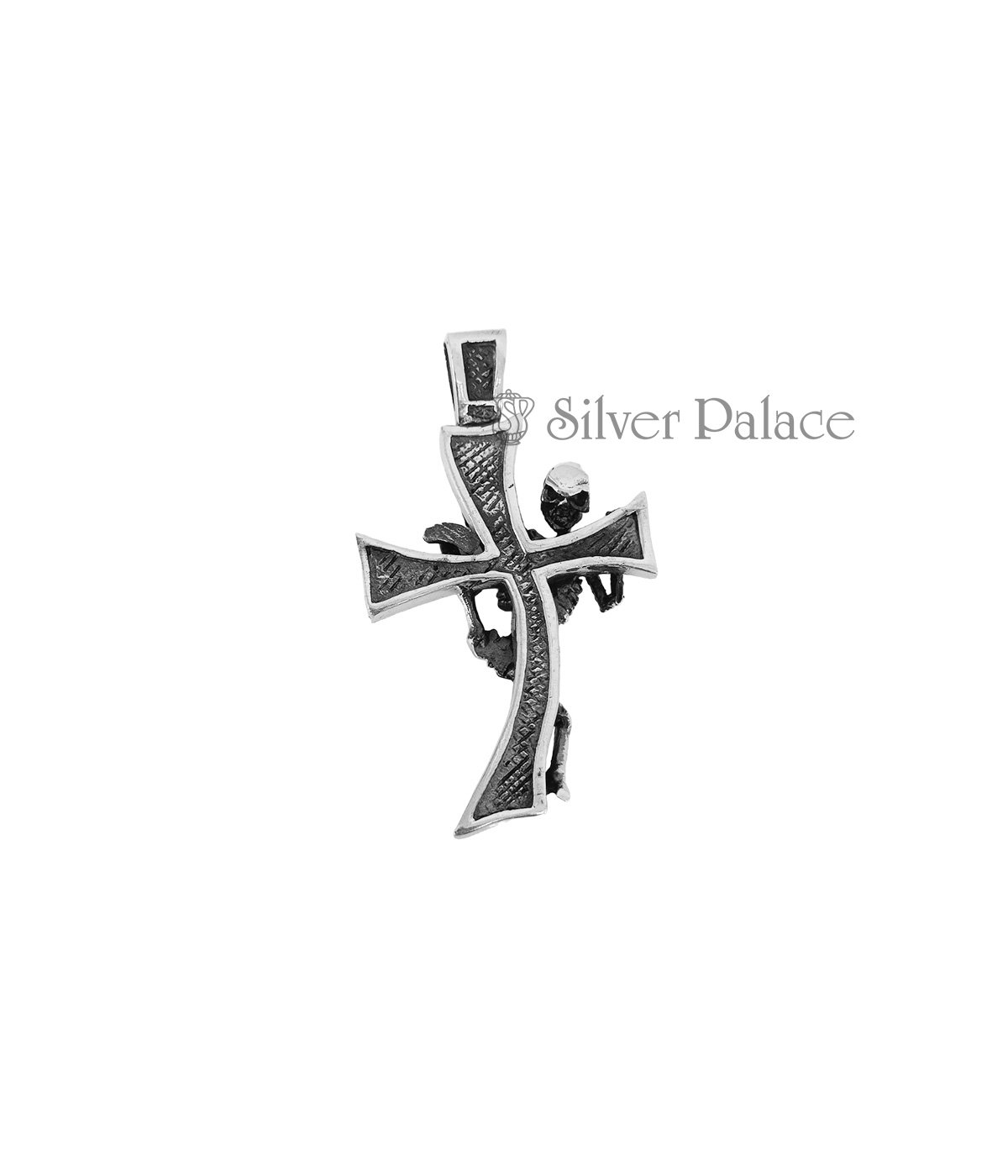 Sterling Silver Cross Design Pendant In Silver For Men And College ...