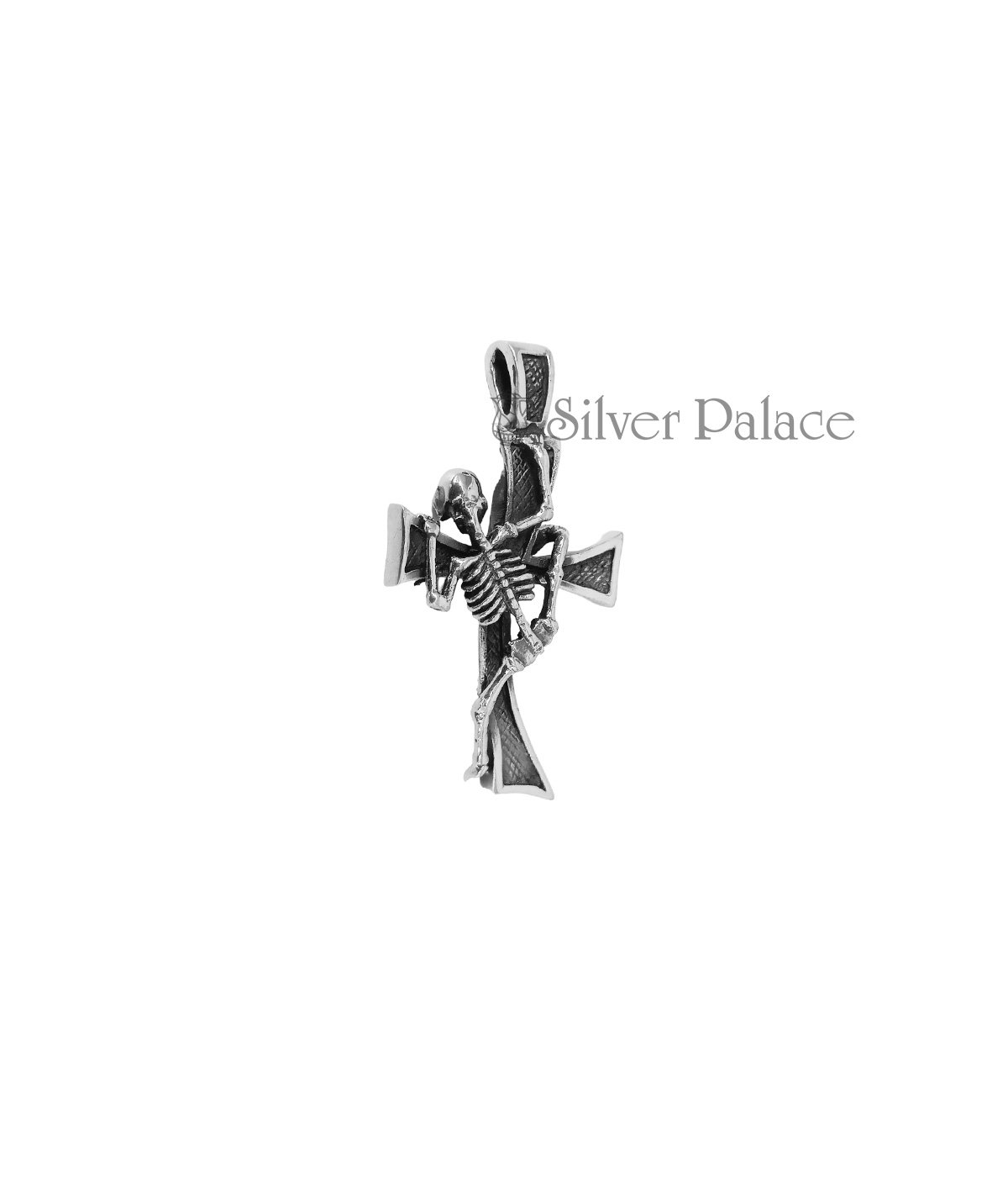 Sterling Silver Cross Design Pendant In Silver For Men And College ...