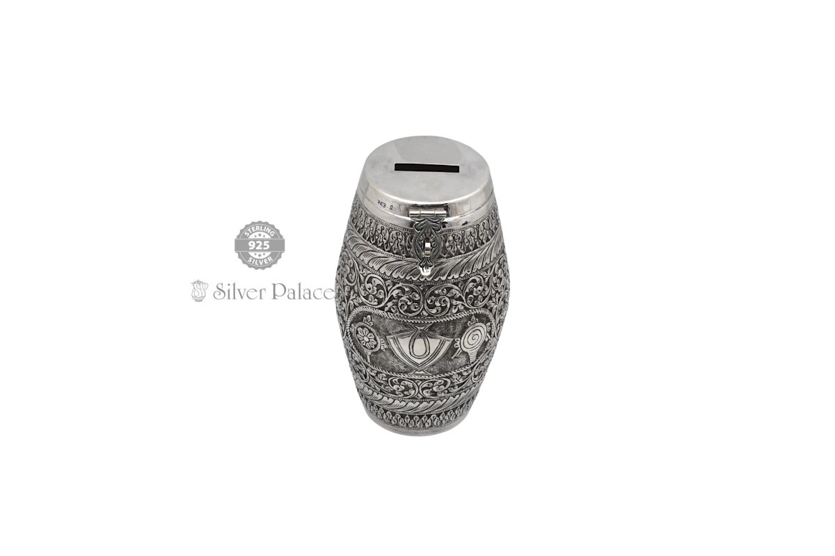 92.5 Silver Sangu Chakkaram Hundial For Pooja Antic Finish - Silver Palace