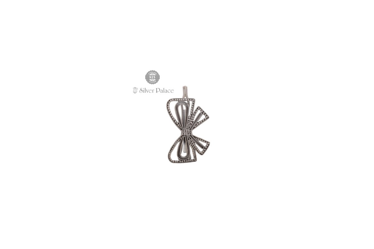 92.5 Silver Fancy Design Hair Pin For Women - Silver Palace