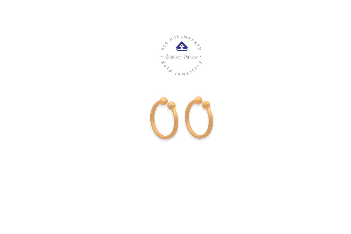 Kanche Collections 916 Pure Gold Cuff Type Earr Bali For Girls - Silver ...