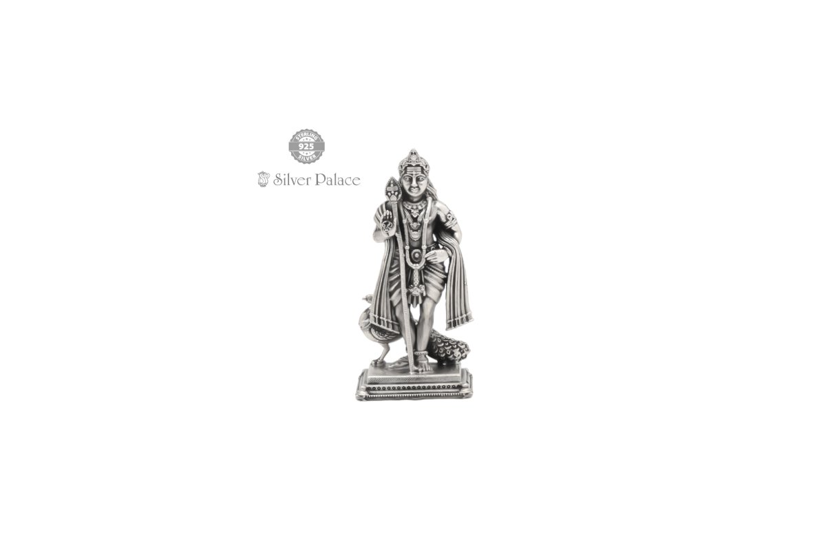 925 Silver Divine Collections Mayilvahan Murugan 3d Idol For Pooja ...