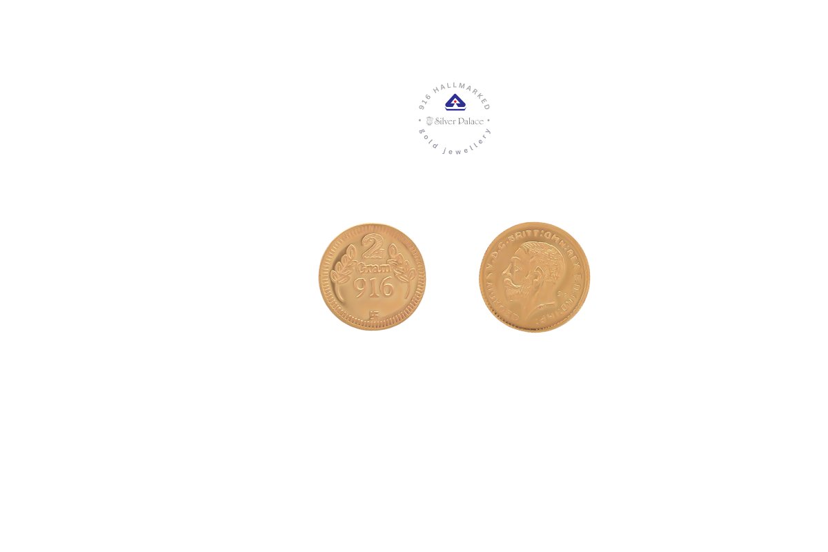 2gms 916 22t Gold Coin - Silver Palace