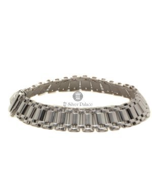Sterling Silver Watch Strap Stylish Bracelet For Men - Silver Palace