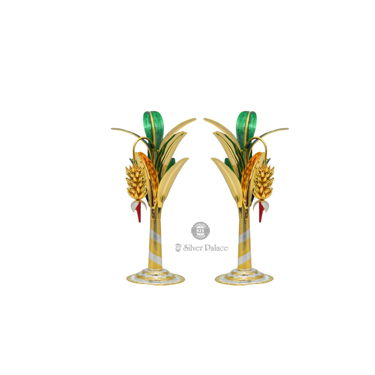 925 Pure Silver Gold Polish Banana Tree For All Auspicious Ocassions ...