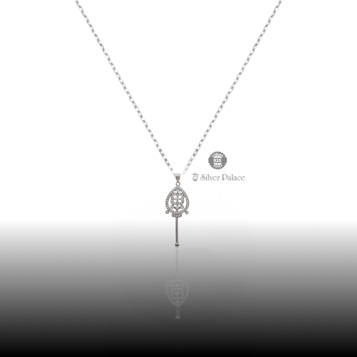 925 Sterling Silver Murugan Vel Pendant With Cubic Zircon Stones ...