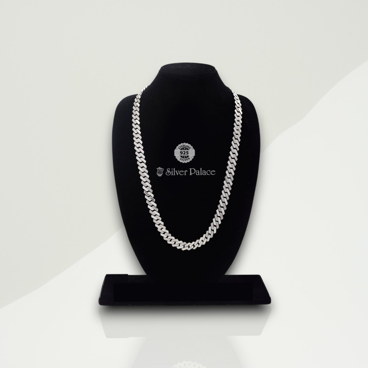 92.5 Sterling Silver Hardik Pandya Stone Studded Chain Iced Cut ...