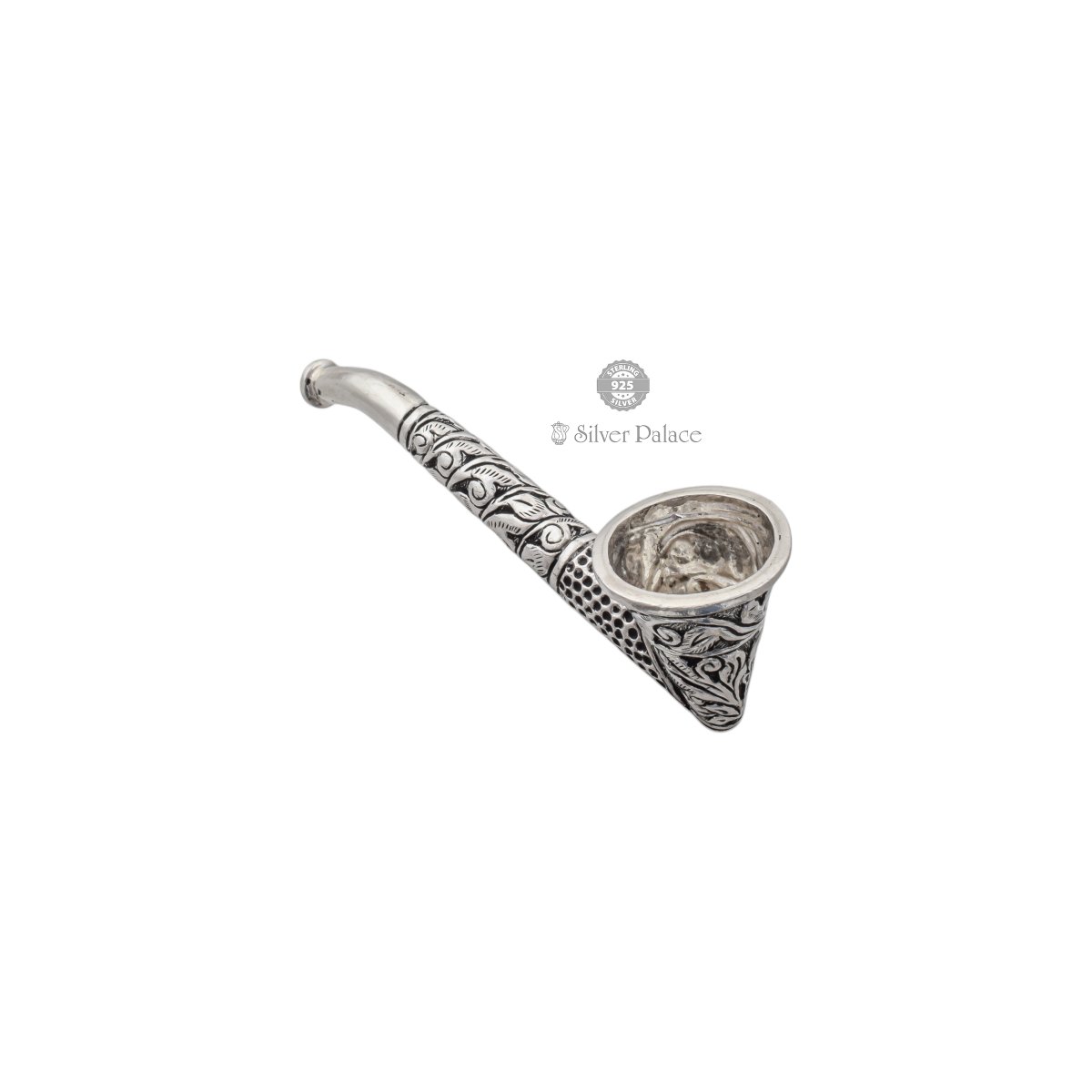 925 Sterling Silver Vintage Style Engraved Ornate Pipe For Mens ...