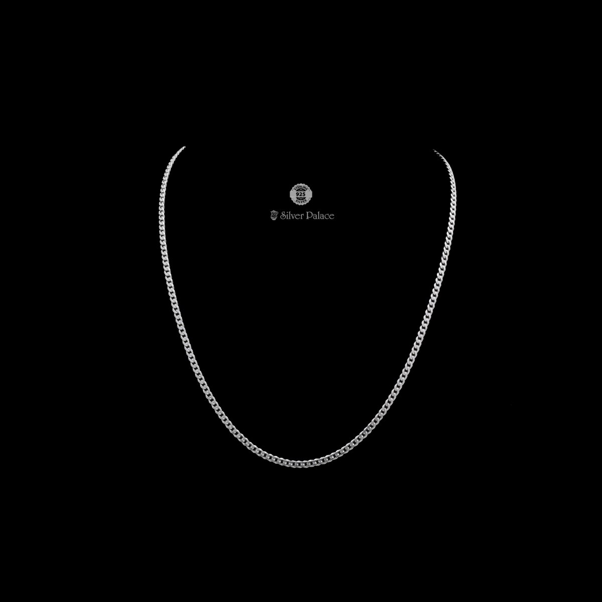 925 Sterling Silver Small Size Cuban Link Chain For Mens Mauve ...