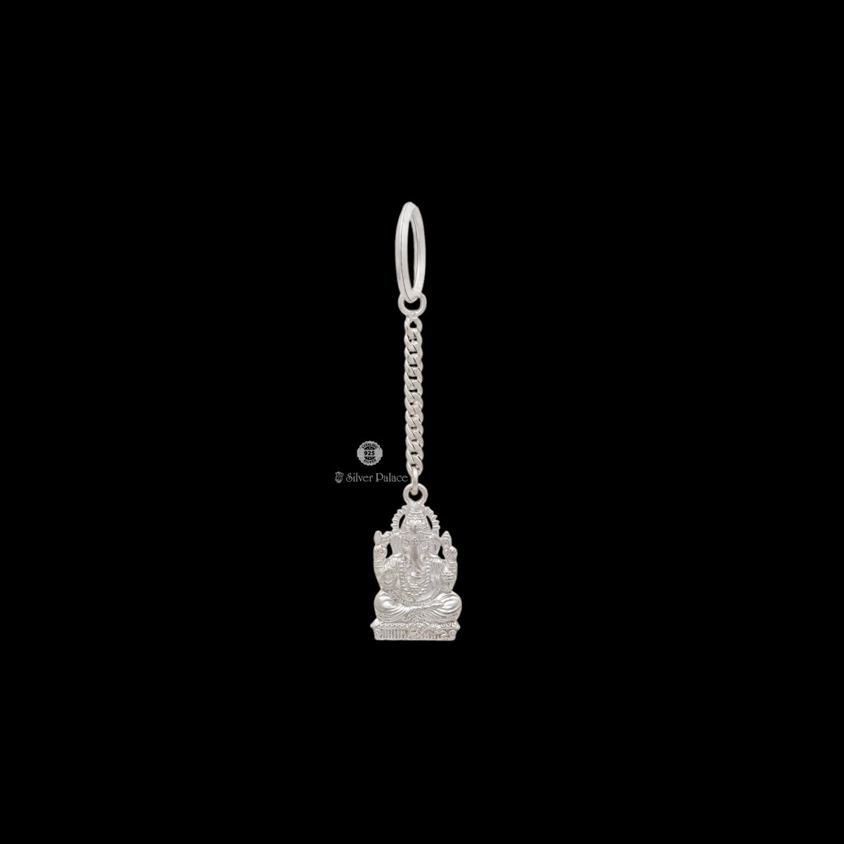 925 Pure Silver Ganesh Key Chain For Your Keys Make Divine - Silver Palace