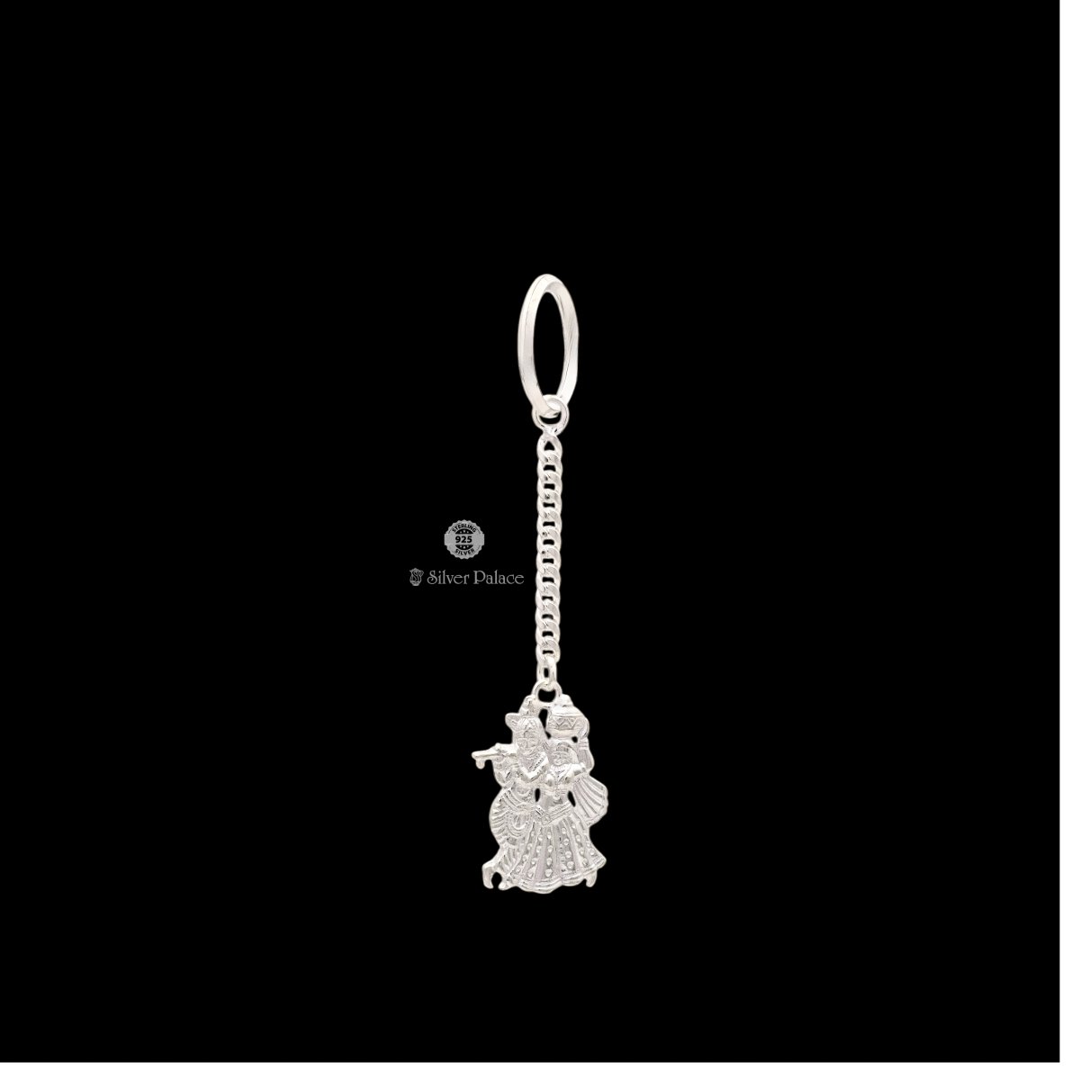 925 Pure Silver Radha Krishna Key Chain For Your Keys - Silver Palace