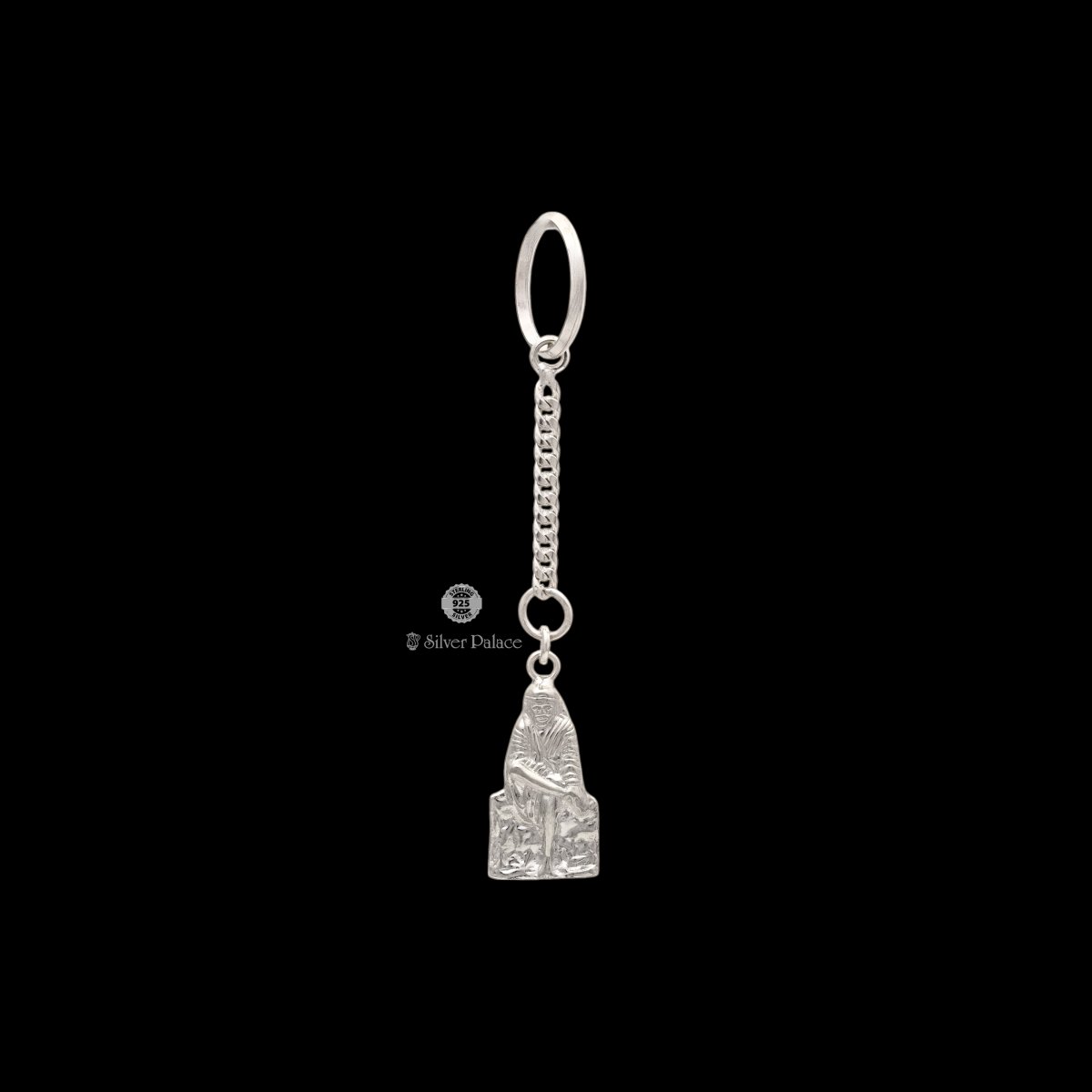 925 Pure Silver Sai Baba Key Chain For Your Keys Make Divine - Silver ...